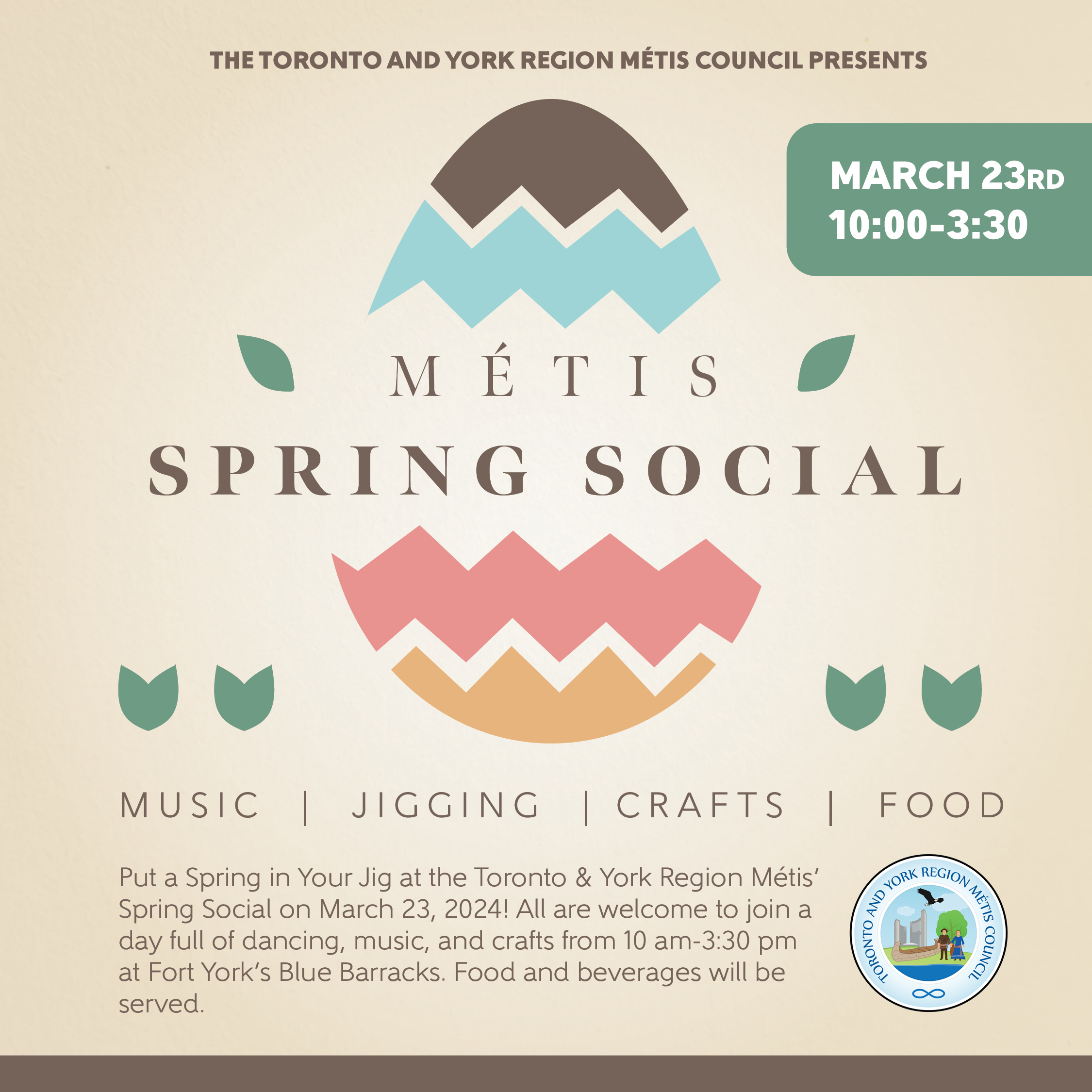 TYRMC Métis Spring Social - Toronto & York Region Métis Council