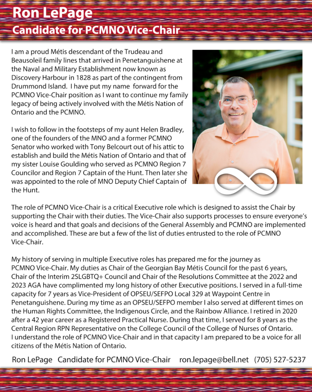 PCMNO Candidate for Vice Chair: Ron LePage - Toronto & York Region ...