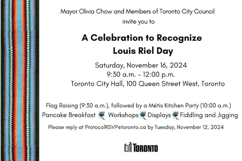 Louis Riel Day 2024 - Toronto & York Region Métis Council